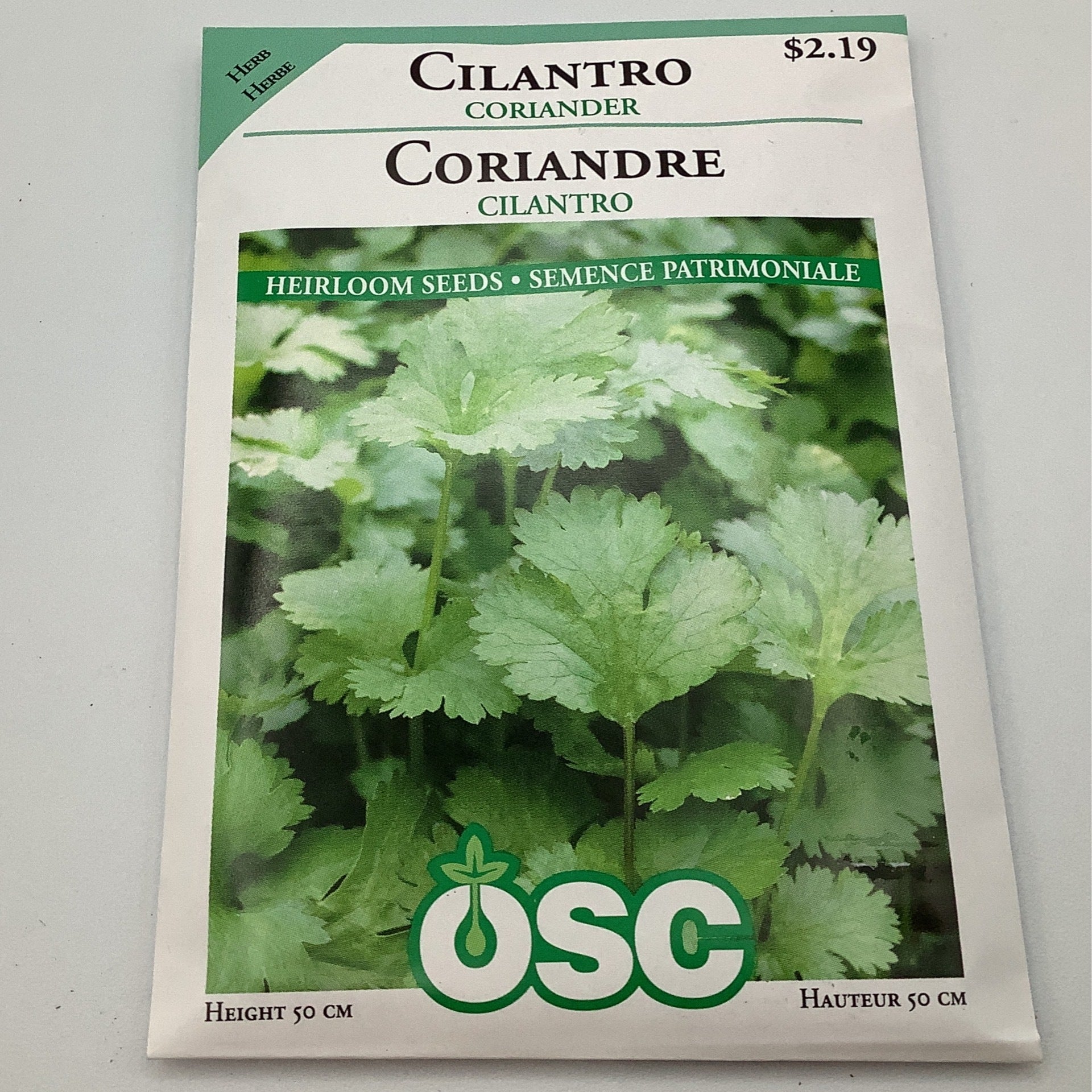 Cilantro Coriander Seeds OSC | Interlake Garden Center