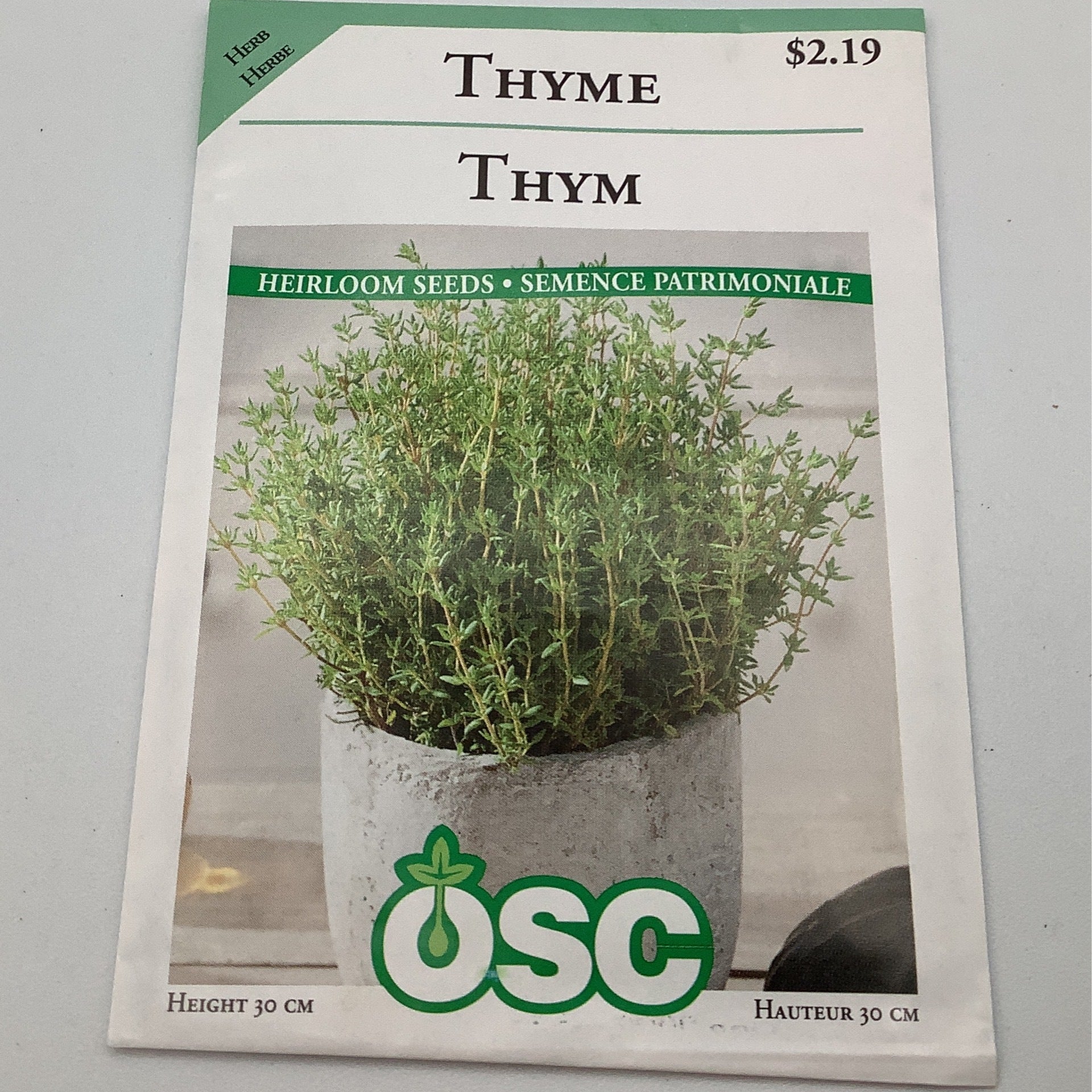Thyme Seeds OSC | Interlake Garden Center
